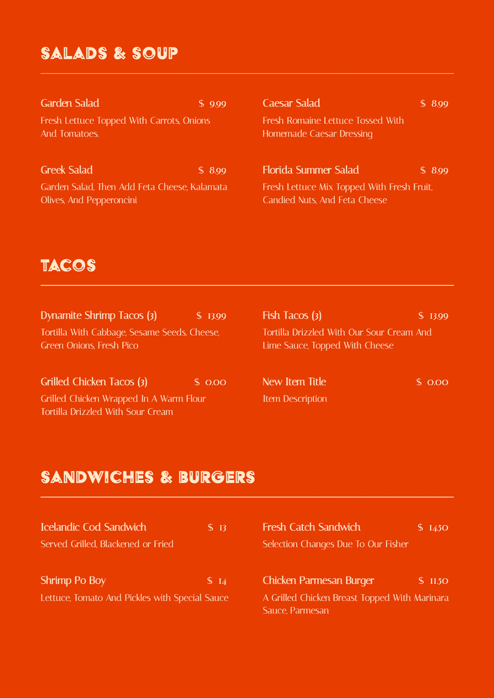 MenuMaker.io App | Restaurant Menu Generator