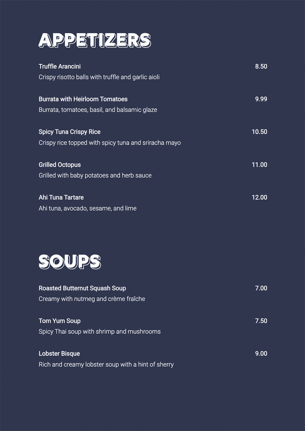 MenuMaker.io App | Restaurant Menu Generator