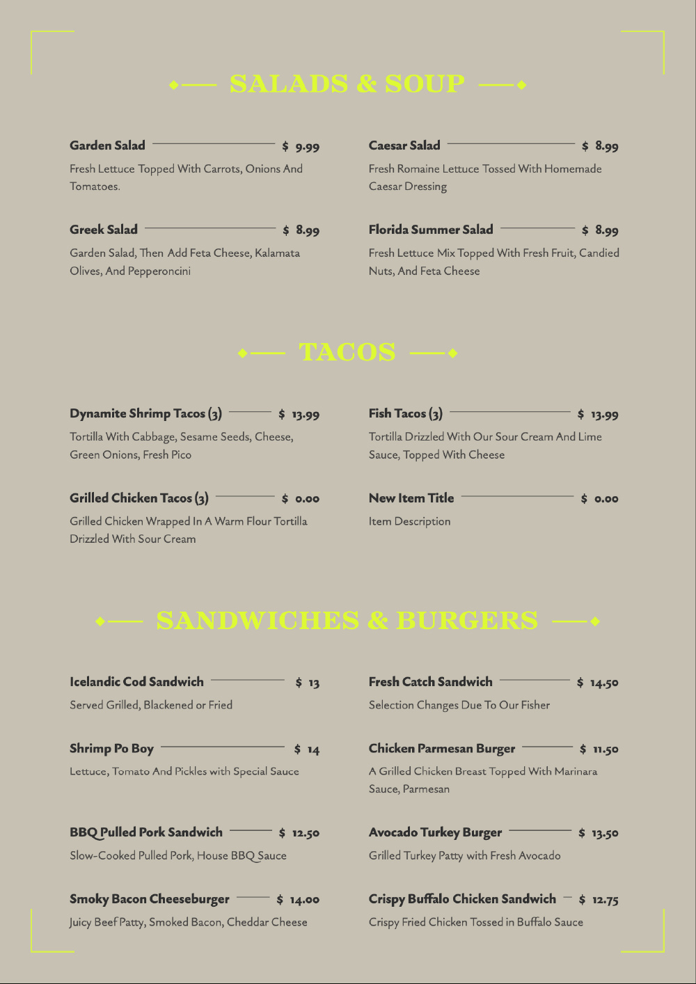 MenuMaker.io App | Restaurant Menu Generator