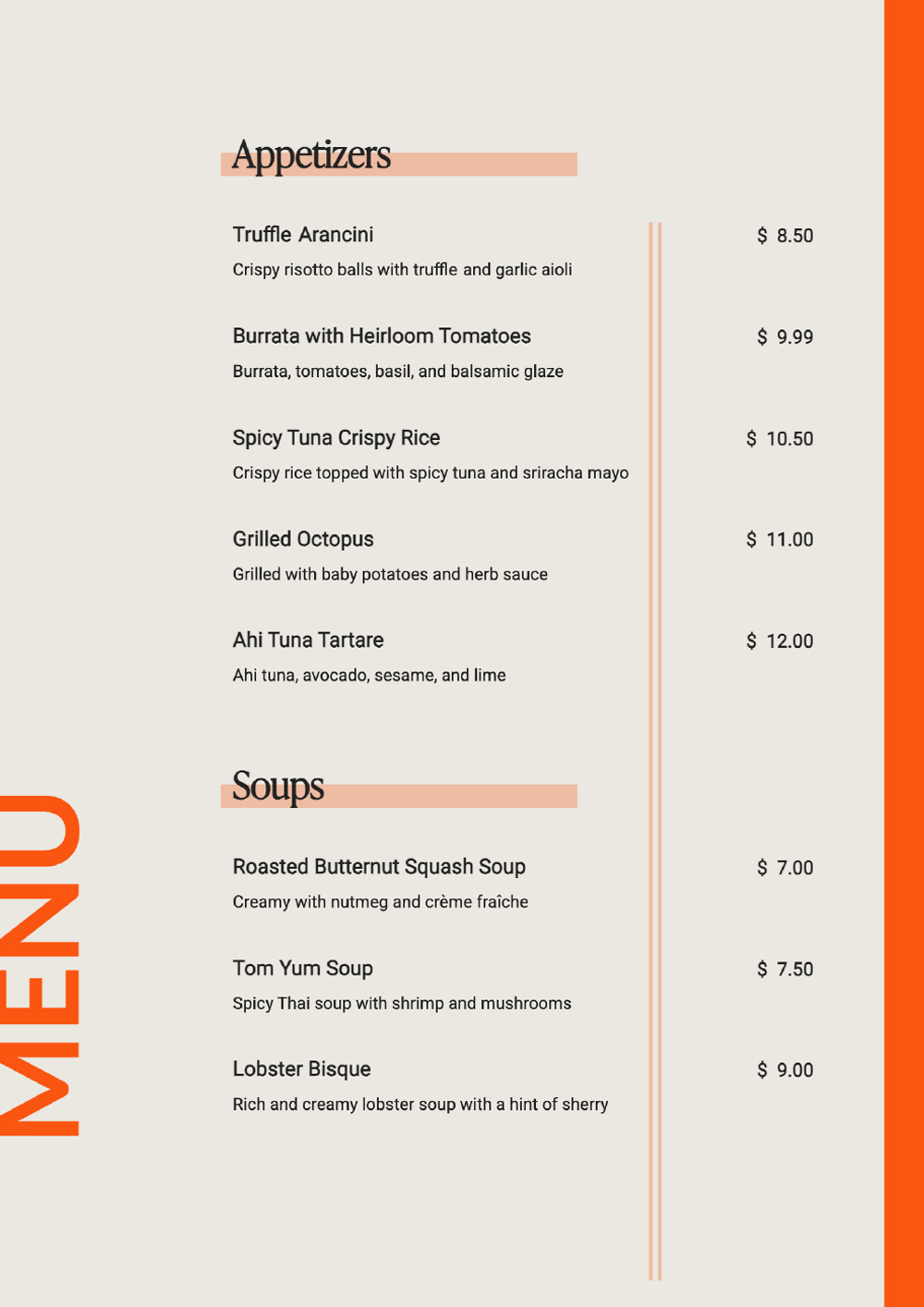 MenuMaker.io App | Restaurant Menu Generator