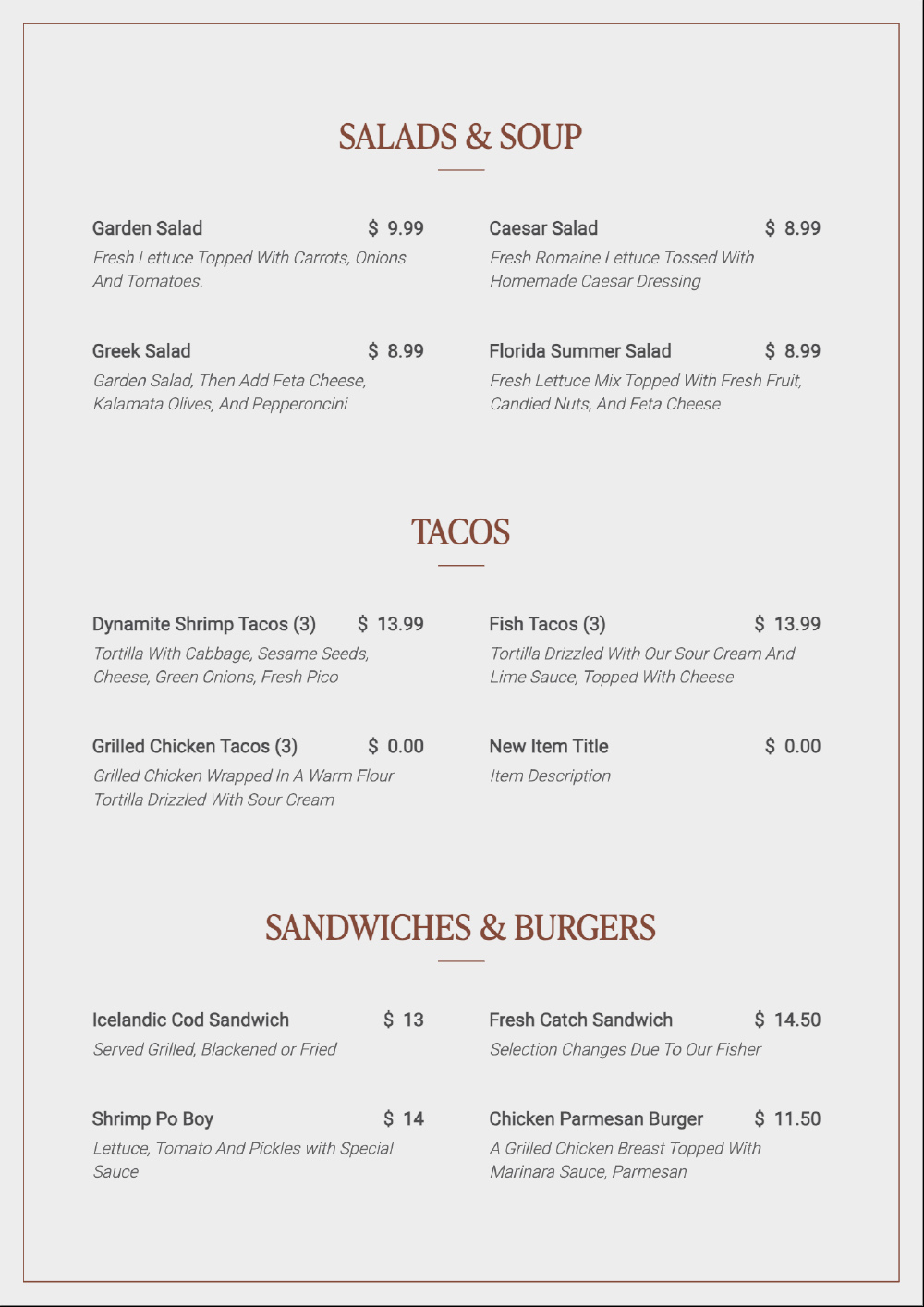 MenuMaker.io App | Restaurant Menu Generator