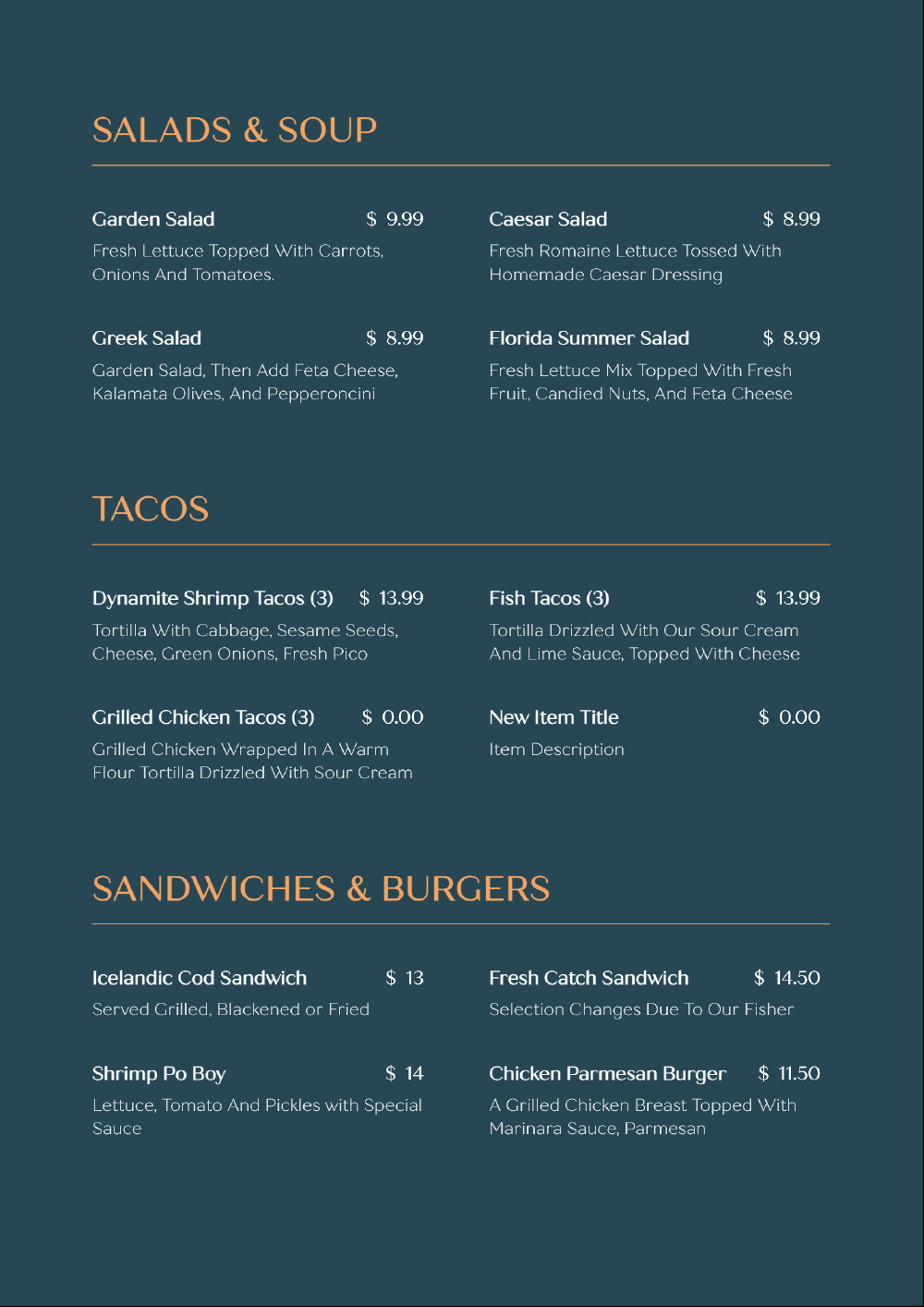 MenuMaker.io App | Restaurant Menu Generator