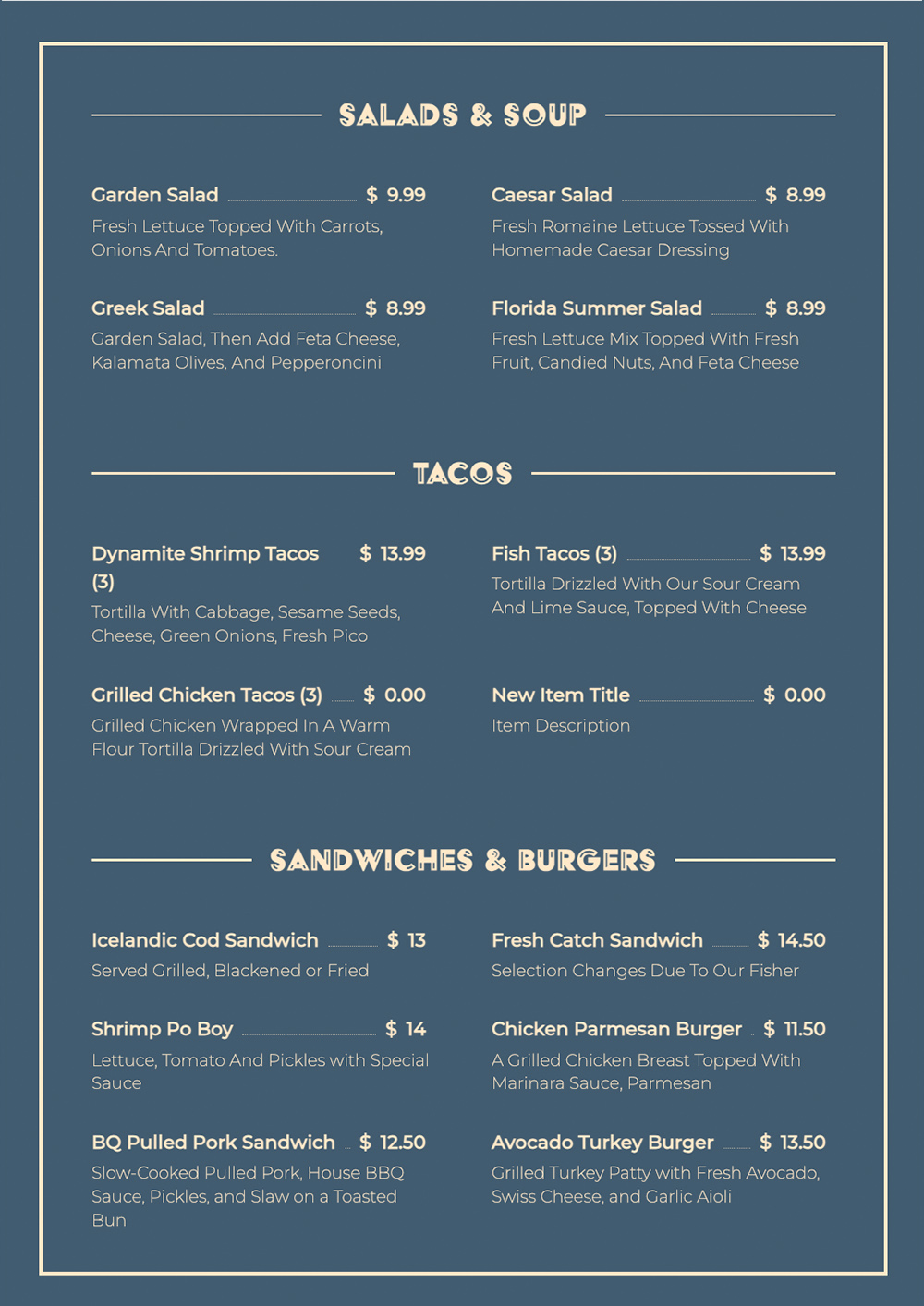 MenuMaker.io App | Restaurant Menu Generator