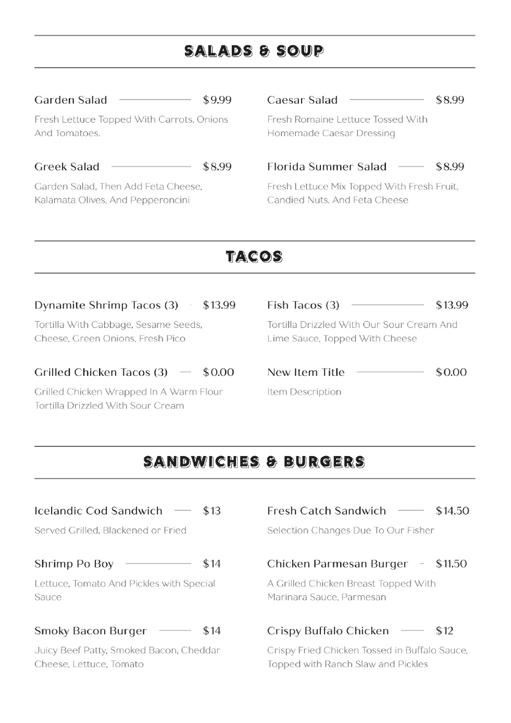 MenuMaker.io App | Restaurant Menu Generator